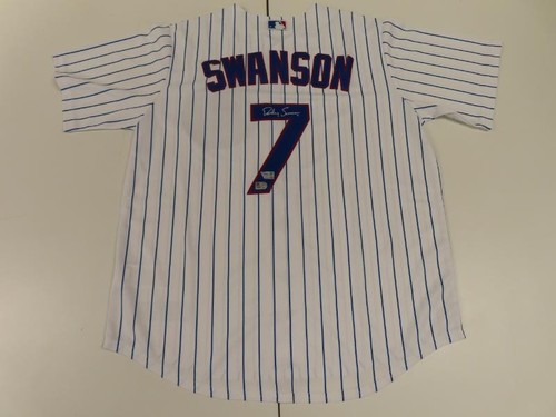 Dansby Swanson Signed Auto Autograph Authentic Cubs Jersey Fanatics COA ...