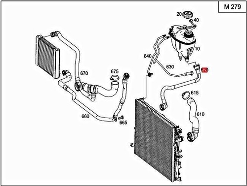 Genuine MERCEDES A217 C217 V222 W217 W222 X222 Coolant filling hose ...