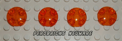 Lego 4 x Gleiter Rund Fliese Kuppel 2x2 transparent orange #54196 ...