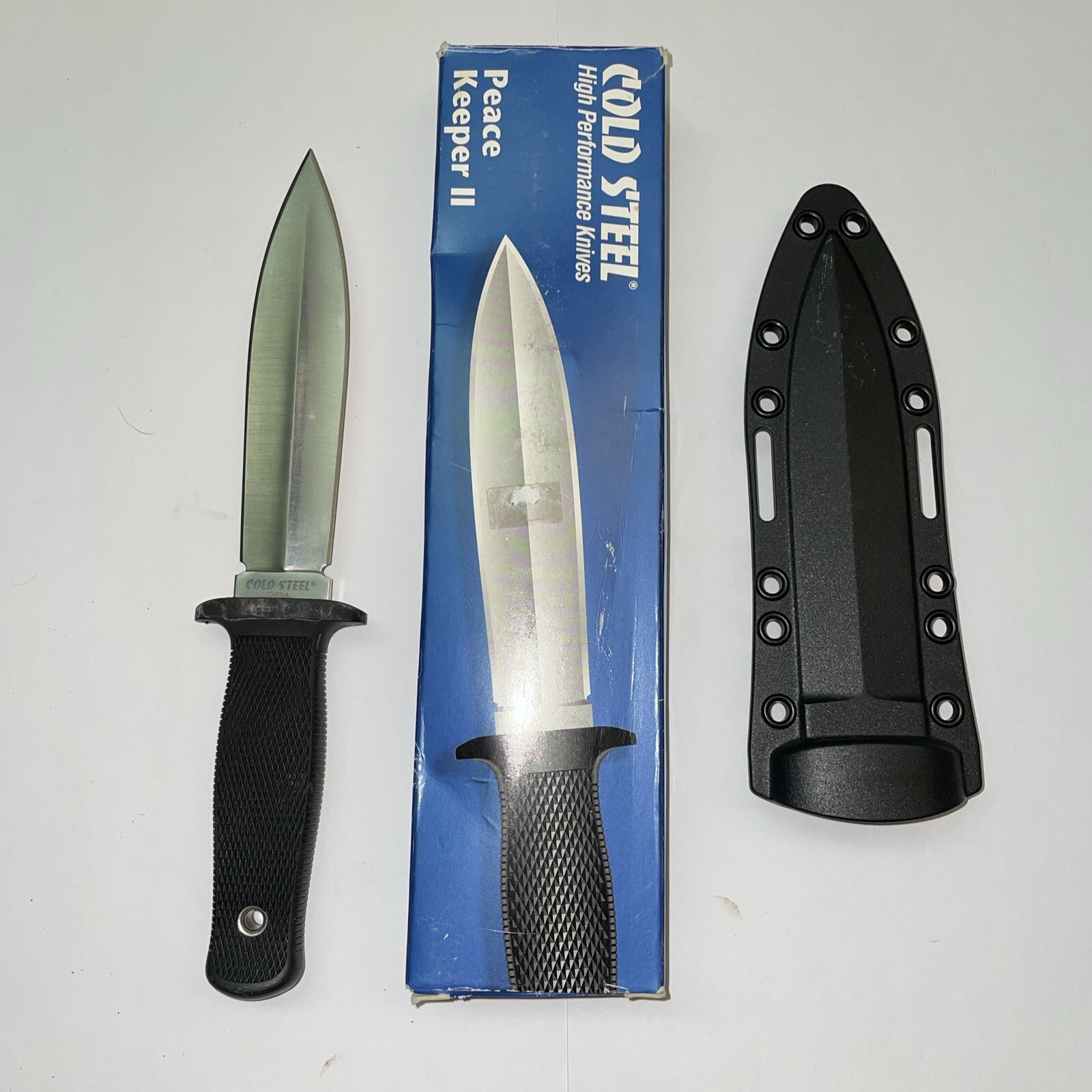 Cold Steel Peace Keeper II Fixed Blade Knife Dagger w/Sheath ...