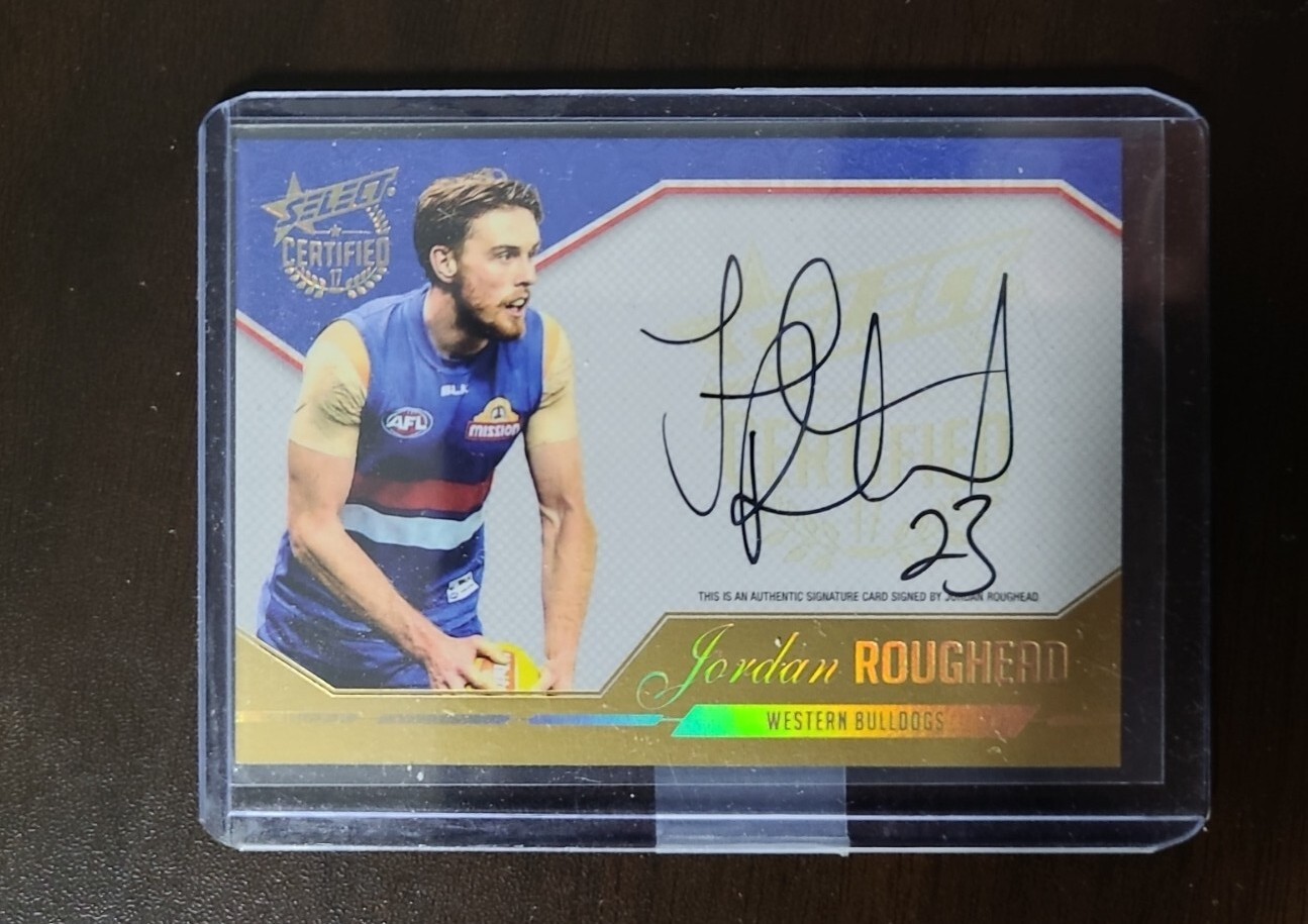 2017 SELECT AFL CERTIFIED SIGNATURE JORDAN ROUGHEAD WESTERN BULLDOGS ...