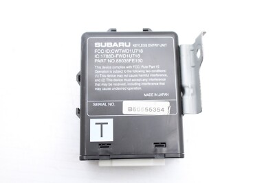 2006-2007 SUBARU IMPREZA KEYLESS ENTRY UNIT CONTROL MODULE U0110 | eBay