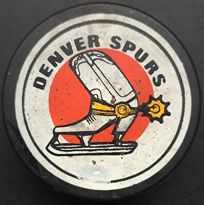1975-76 Denver Spurs WHA Hockey Game Used Puck Viceroy Vintage | eBay