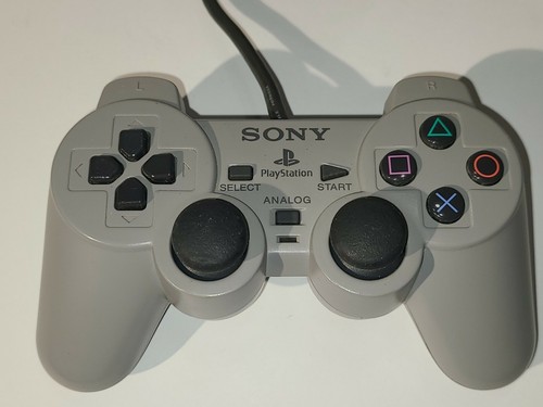 Sony PlayStation 1 PS1 SCPH-1200 Dual Shock Controller Gray OEM ...