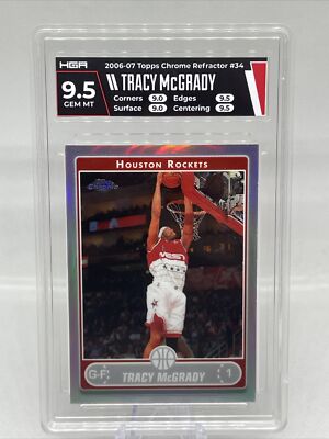 2006-07 Topps Chrome #34 Tracy McGrady NBA HOF All-Star Refractor HGA 9 ...