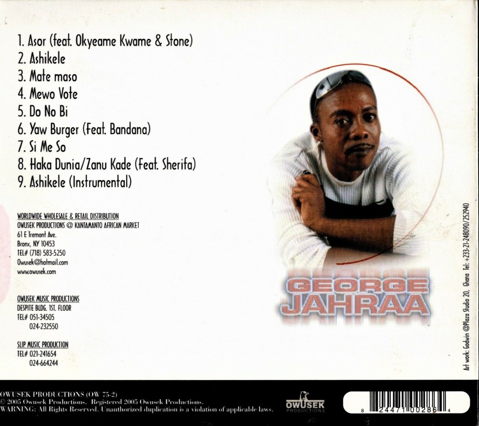 JAHRAA, George. Yaw Burger. Ghana. CD. Owusek 73. Like New | eBay