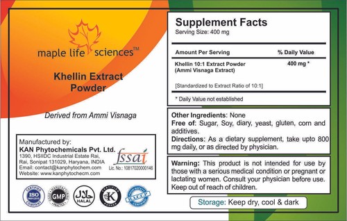 Khellin Extract 10:1 Powder Ammi Visnaga Extract Pure High Quality No ...