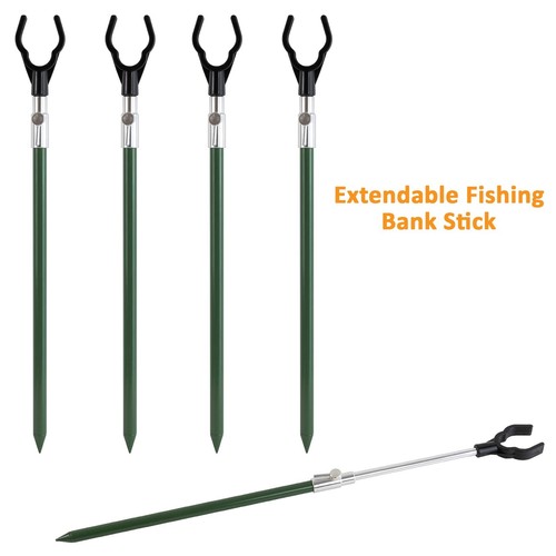 Fishing Adjustable Extending Banksticks Telescopic Bank Sticks With Rod ...