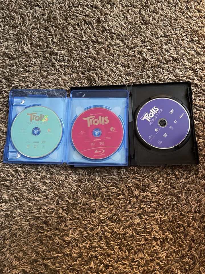 Trolls Blu-ray 2016 & Trolls World Tour DVD 2020 Party Editions | eBay