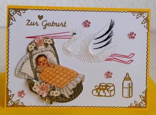 3D-Grußkarte Fadengrafik " Geburt " | eBay.de
