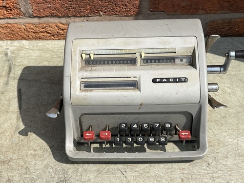UNTESTED FACIT C1 VINTAGE MECHANICAL CALCULATOR ADDING MACHINE SWEDEN ...