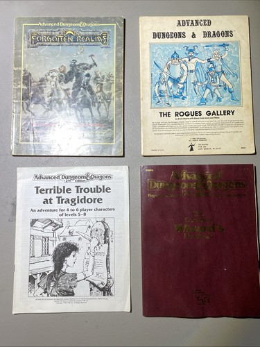 Lot of 12 Vintage 80's Advanced D&D, Basic Dungeons & Dragons books and ...