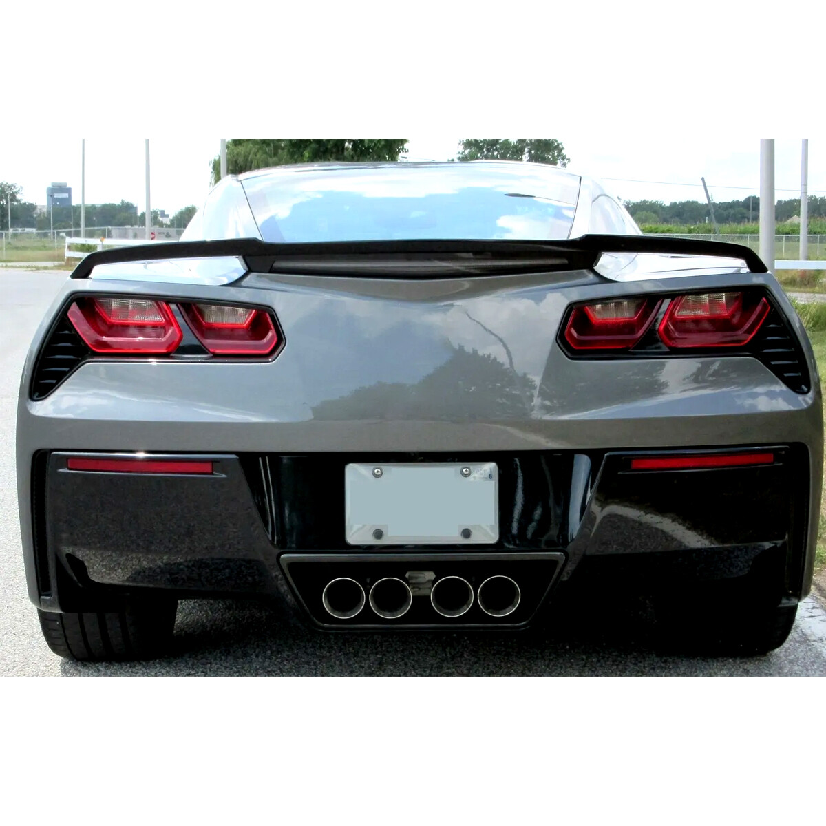PAINTED BLACK FOR 2014-2019 CHEVROLET CORVETTE C7 High-Rise Style Rear ...