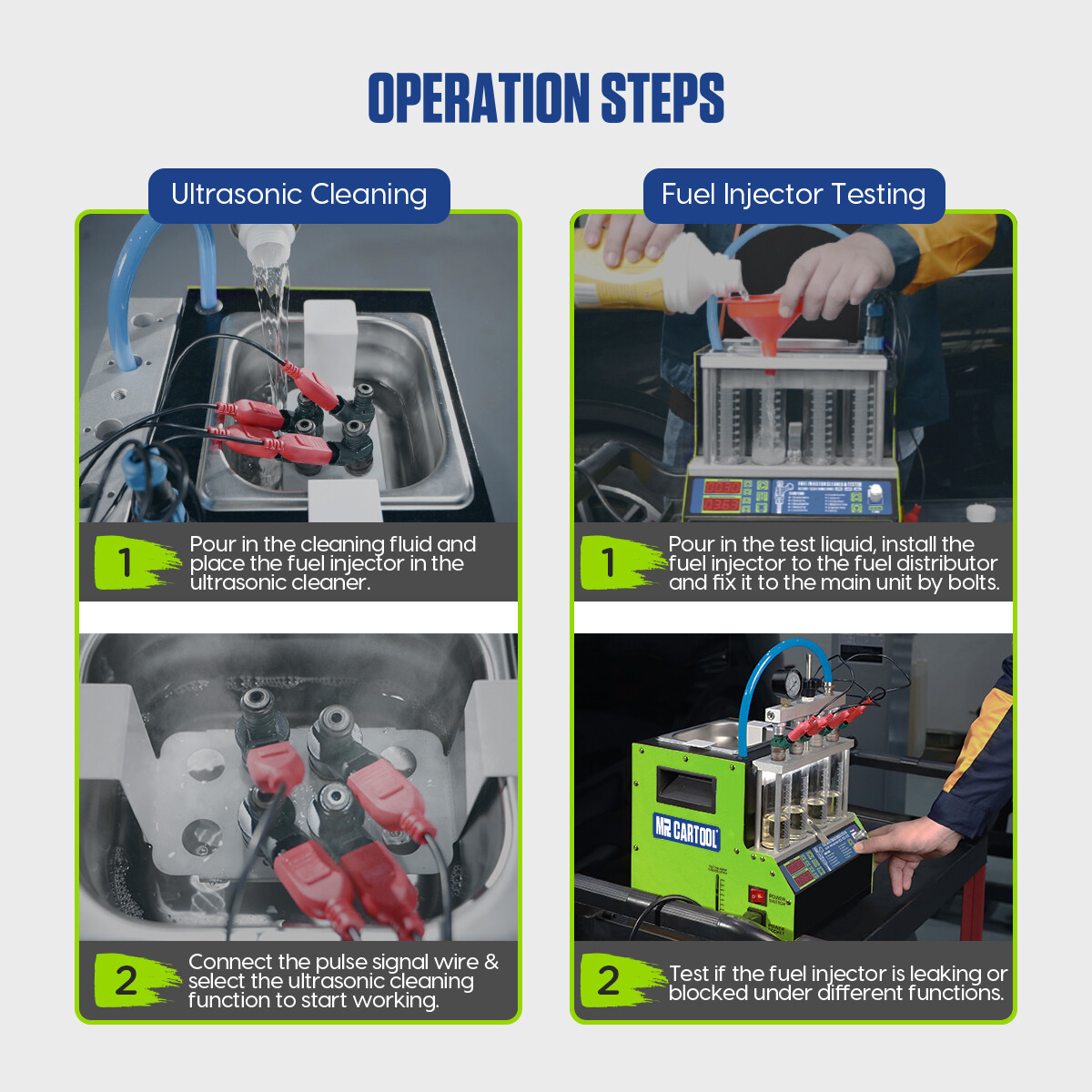 Automotive Ultrasonic Fuel Injector Cleaner Tester Injector Cleaning ...