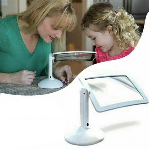 LED Magnifying Glass Screen Reading Magnifier 360°Rotatable Hands W ...