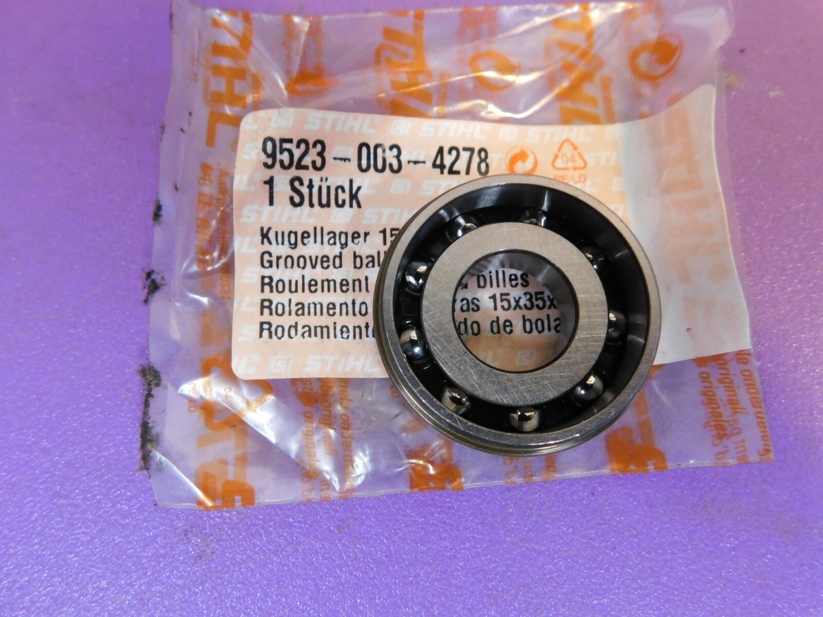 OEM STIHL Crankshaft Ball Bearing 9523 003 4278 for sale online | eBay