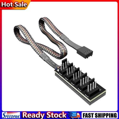 1 to 5 4-Pin PWM CPU Cooler PC Case Fan Power Extension Cable Hub ...