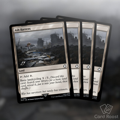 MTG x4 Ash Barrens 0253 Universes Beyond: Fallout PIP Playset | eBay