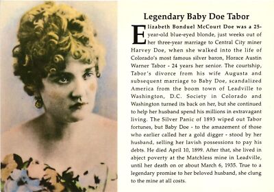 Vintage Postcard 4x6- Baby Doe Tabor, Elizabeth Bonduel McCourt UnPost ...