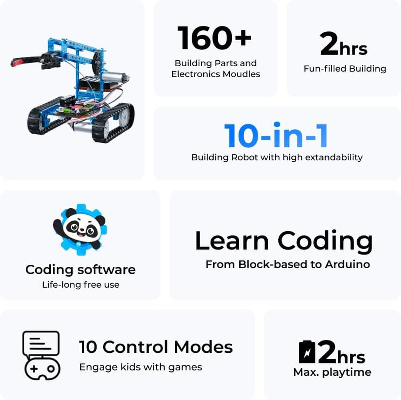 Ultimate 10-in-1 Robot Building Kit for Teens & Adults - STEM DIY ...