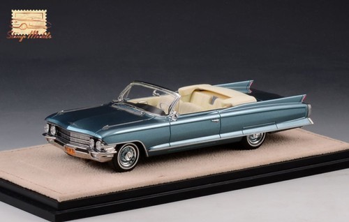 Mini Car 1962 Cadillac Convertible Neptune Blue Color 1/43 Glm Series ...