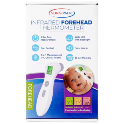 Surgipack Infrared Forehead Thermometer Non Contact 3 in 1 Measurement ...