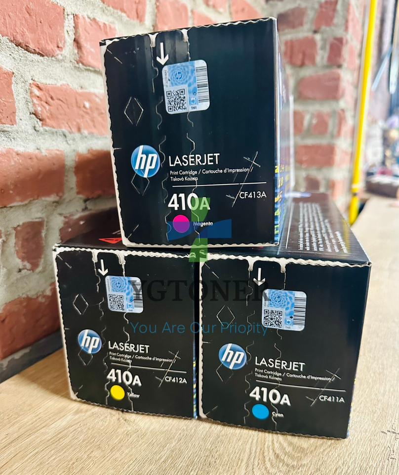 HP 410A Toner Cartridge Set 3 Colour (CF411A - CF412A - CF413A) | eBay