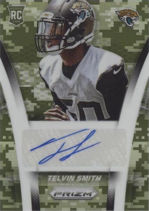 2014 Panini Prizm - Autographed Rookie Telvin Smith #AR-TS Camo Prizm ...
