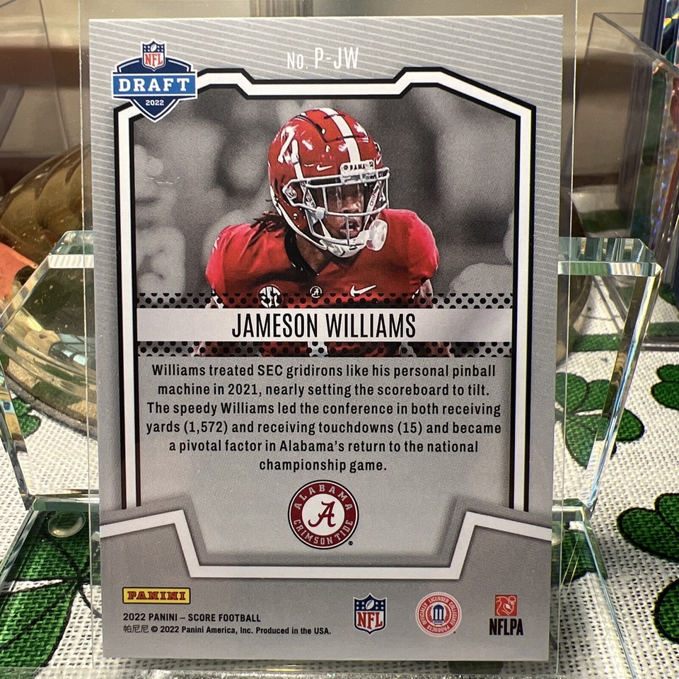 2022 Score Potential Insert #14 Jameson Williams - Alabama Crimson Tide ...