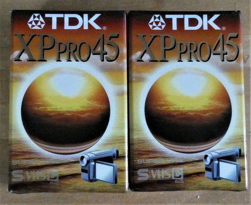 TDK XP Pro 45 SVHS-C Super VHS Tape x 2 - brand new factory sealed | eBay
