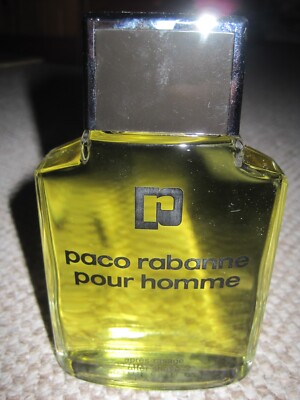 VINTAGE PACO RABANNE POUR HOMME, 70/80s aftershave boxed, 200ml FATHER ...
