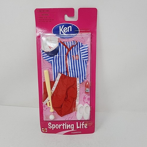 Vintage 1998 Mattel Barbie Ken Sporting Life Fashions Clothing Baseball ...