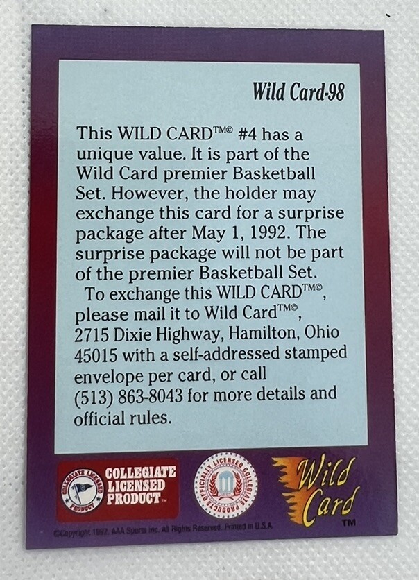 Wild card #4 Surprise Card 1992 | eBay