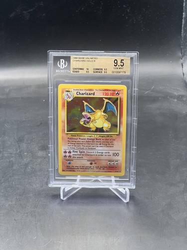 Pokémon TCG Charizard Base Set Holo Unlimited Bgs 9.5 True Gem + High ...