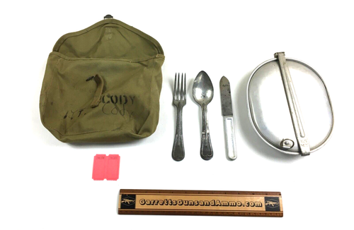 Original WWI USGI Complete mess kit w/ pouch utensils L.F.&C. 1918 ...