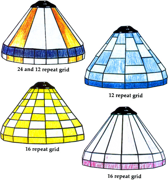HL Worden SC7 Stained Glass Tiffany Lamp Form Mold, Patterns For SC-7 ...