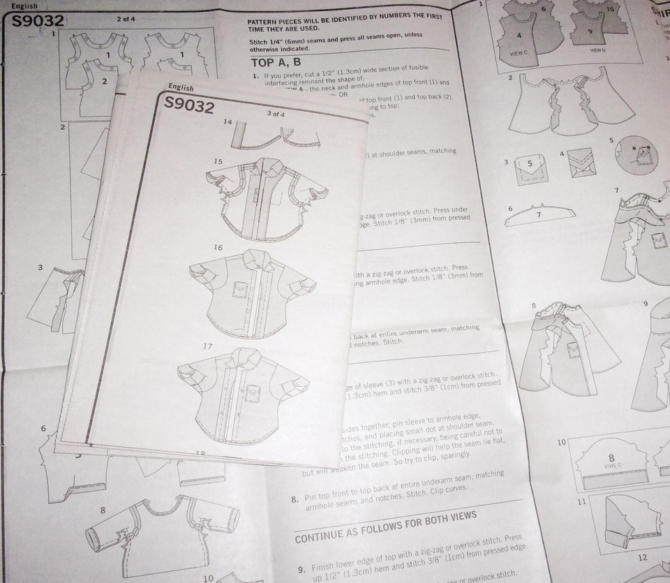 Simplicity Pattern S9032 Boy Girl 18" Doll Clothes Top Pants Shorts ...