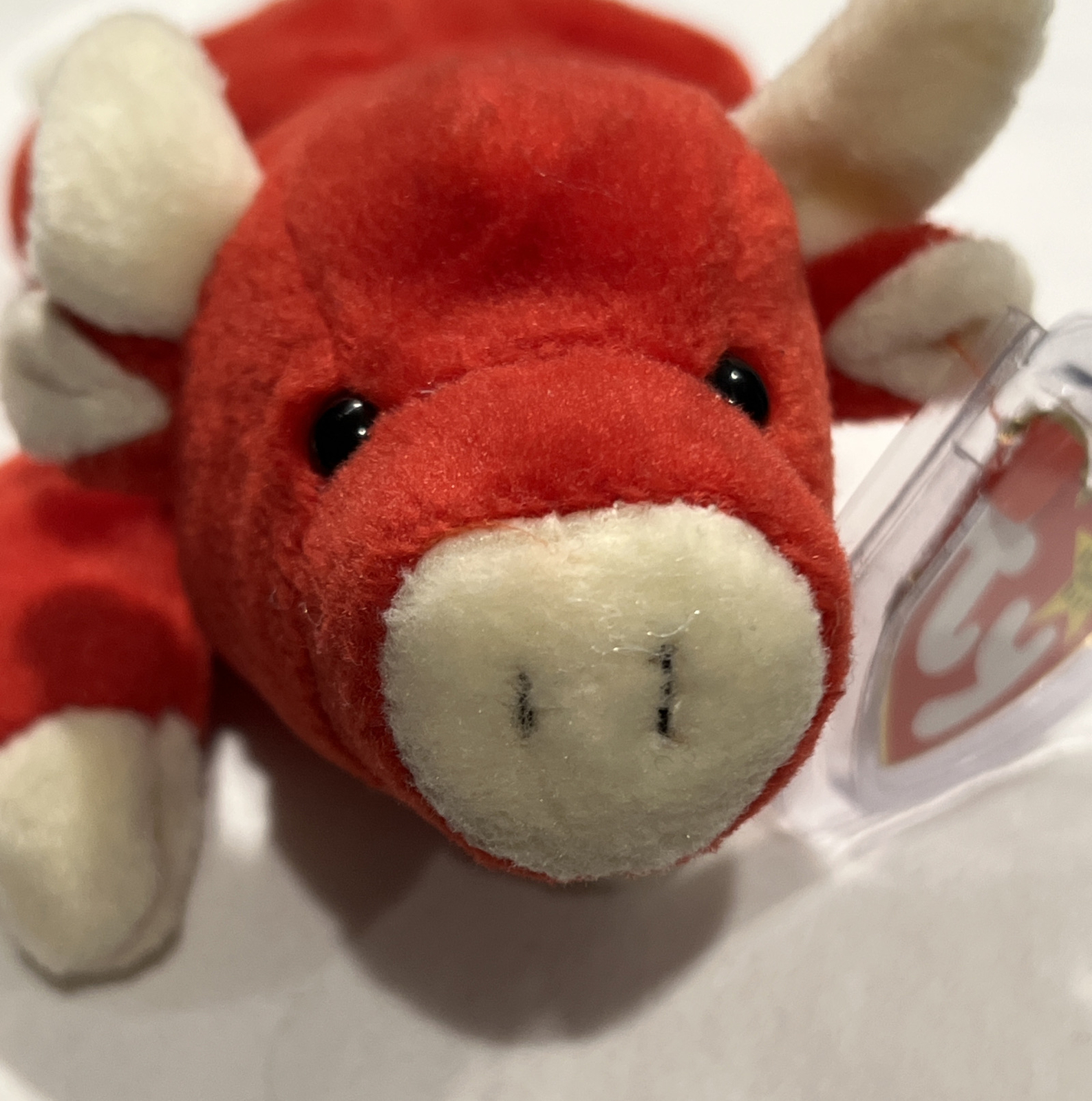 1995 TY Beanie Baby Snort The Bull W/ PVC Pellets Rare Original Best ...