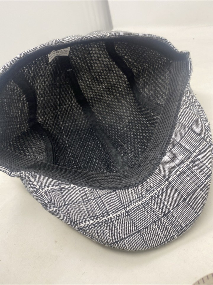 Baker Boy Hat Baseball Cap Stinger Size Uk 58 100% Cotton Grey /Black ...