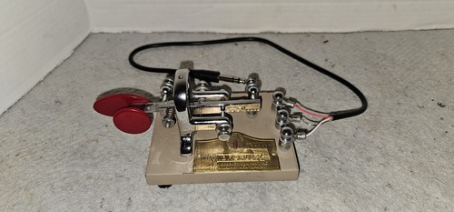 Telegraph Key, Morse Code, Vibrokeyer, Ham Radio Paddles,Vibroplex #98 | eBay