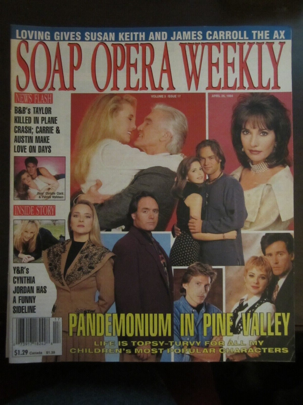 Soap Opera Weekly April 1994 Pandemonium in Pine Valley AMC Susan Lucci ...
