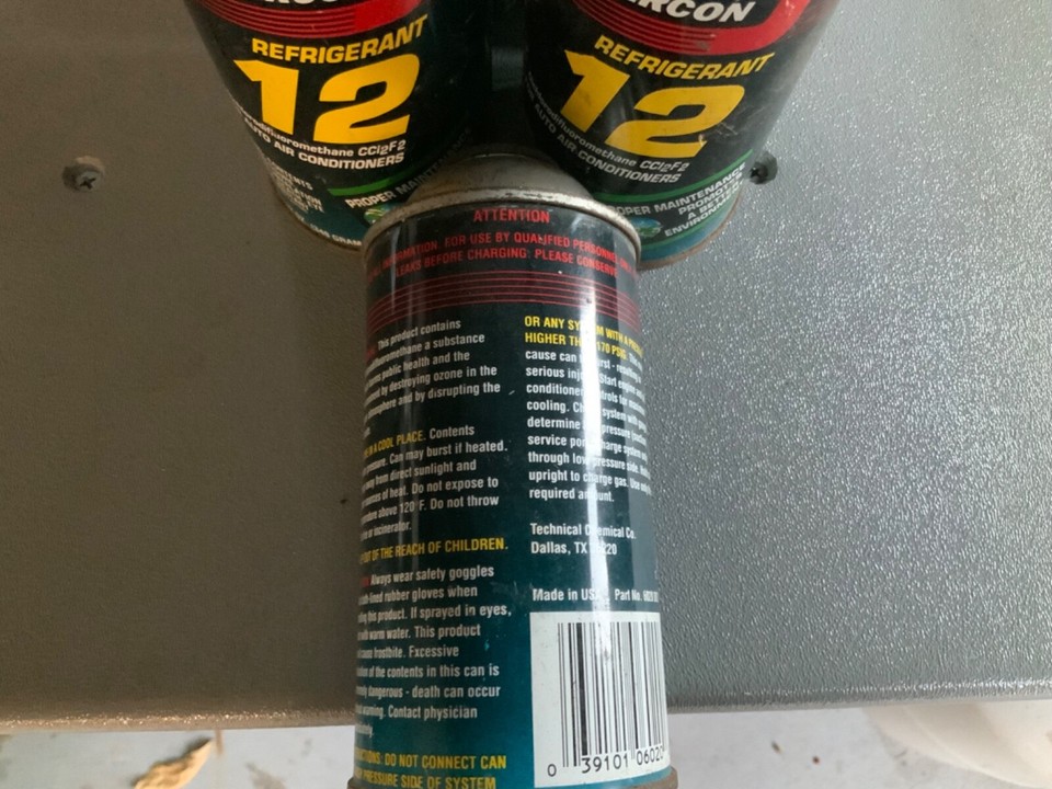 5 Cans Sercon R12 Freon A/C Auto Refrigerant 12oz. Lot of 5 Cans - NOS ...