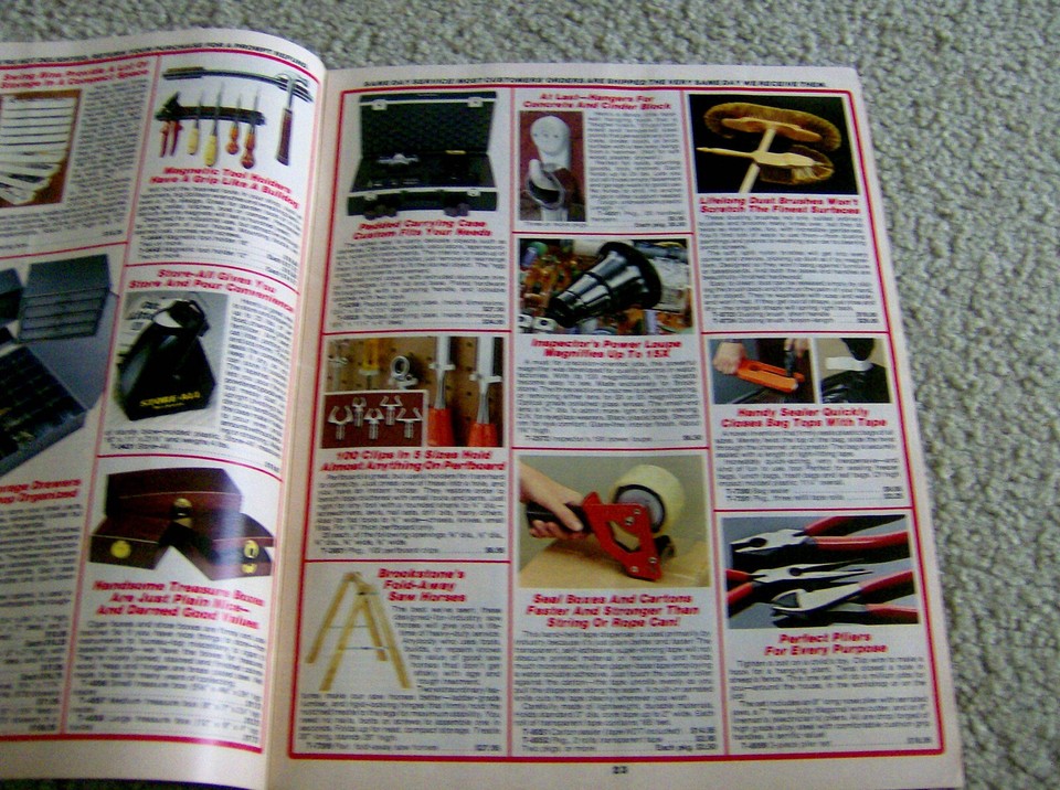 RARE vintage 1983 BROOKSTONE tool catalog 88 COLOR PGS woodworking ...