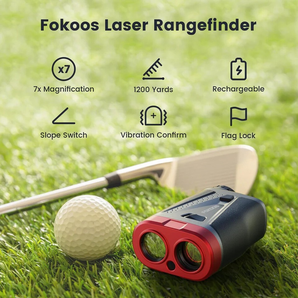 Golf Rangefinder with Slope and Pin Lock Vibration rechargeable battery ...