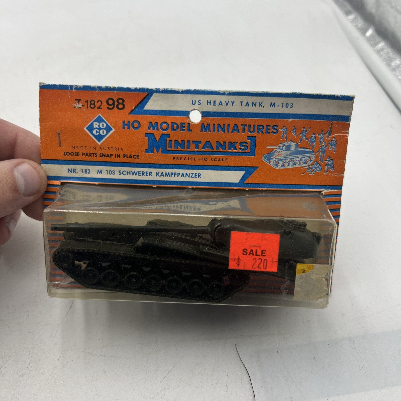 ROCO Z-182 HO SCALE MINI TANKS US HEAVY TANK M-103 WWII AMERICAN - NOS ...