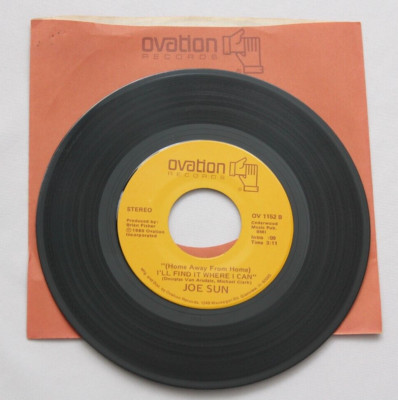 JOE SUN BOMBED BOOZED AND BUSTED / HOME AWAY FROM HOME 45 7" RECORD (OV ...