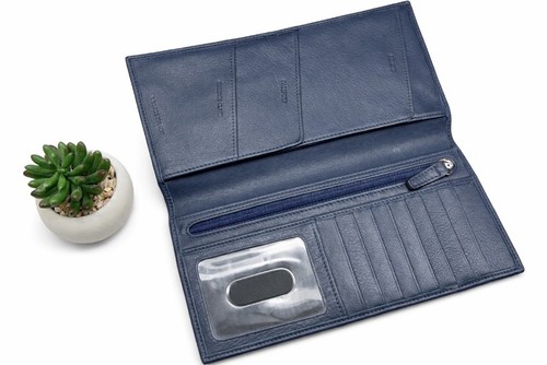Leatherology Blue Leather Travel Wallet Organizer Passport Holder | USA ...