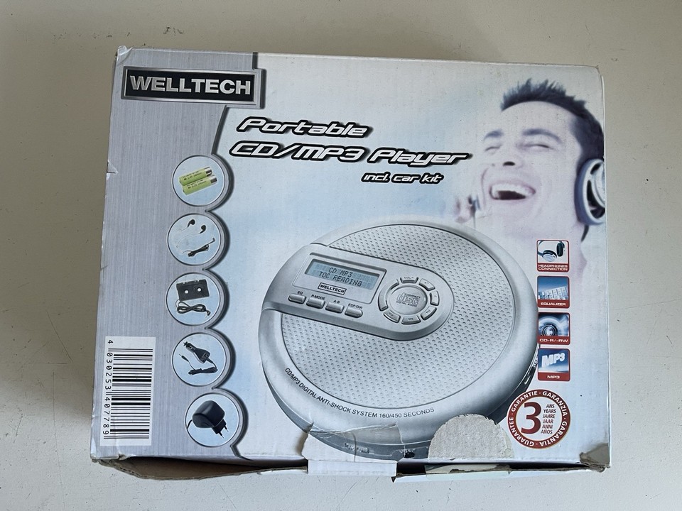 WellTech Portable CD/MP3 Player Inc Car Kit Vintage | eBay UK