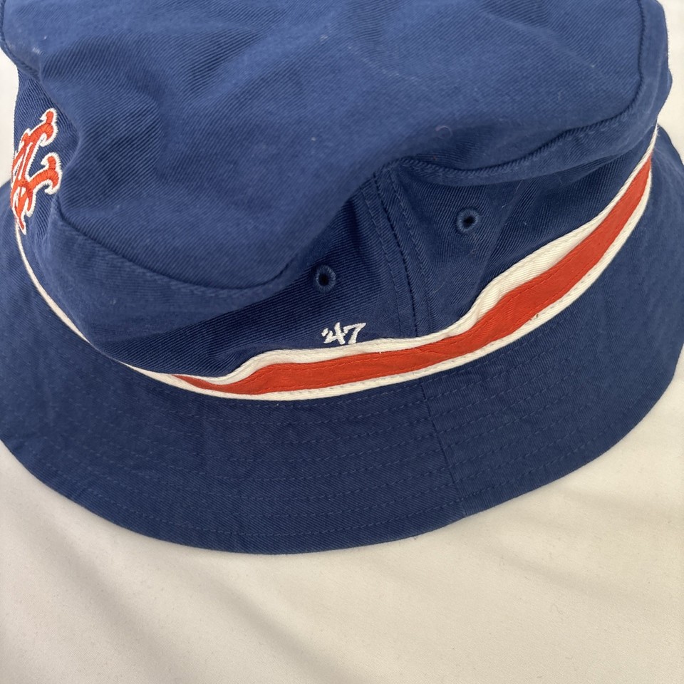 New York Mets Blue & Orange Bucket Hat MLB Genuine 47 brand size L-XL ...