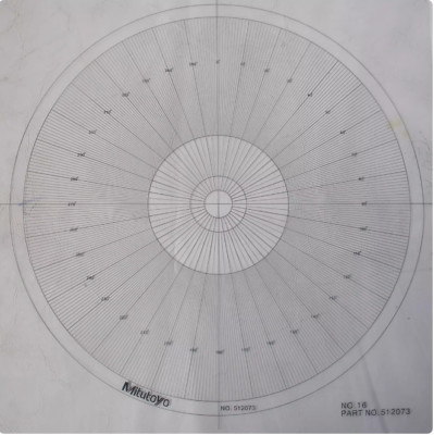 Optical Comparator Chart For Profile Projector Overlay Chart For ...